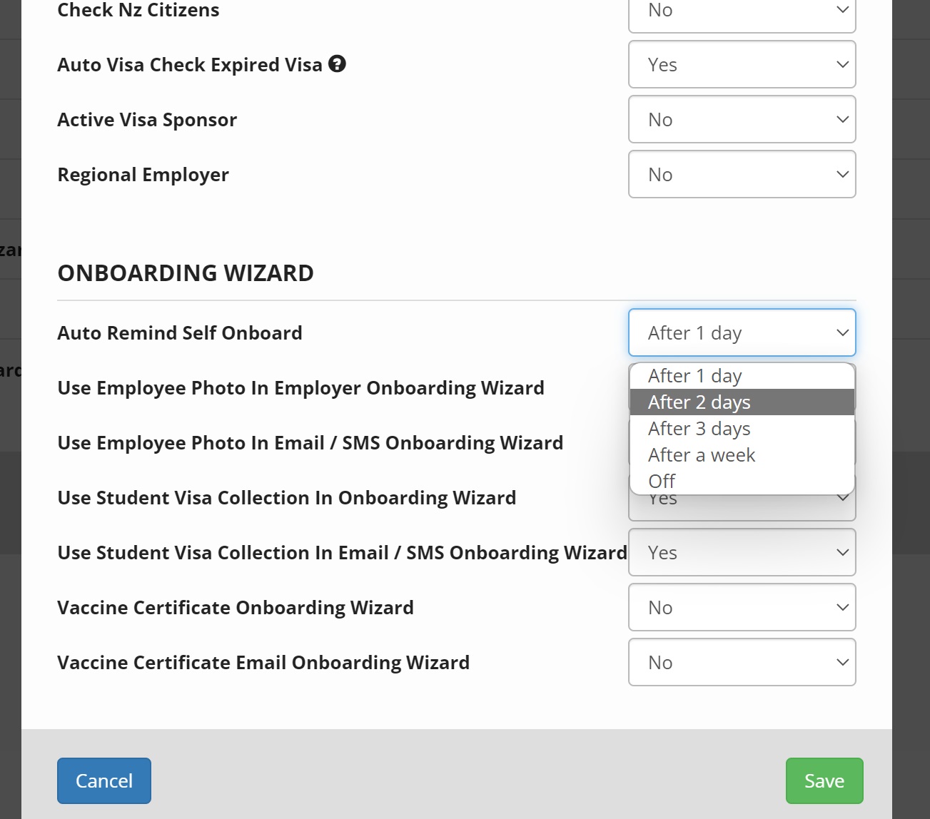 Set-up Auto Reminder For Self Onboarding – vSure